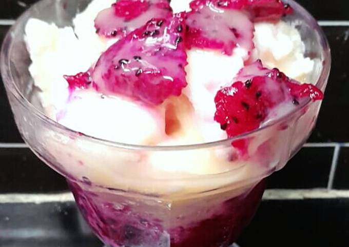 Resep Es serut buah naga oleh Lazycooking - Cookpad