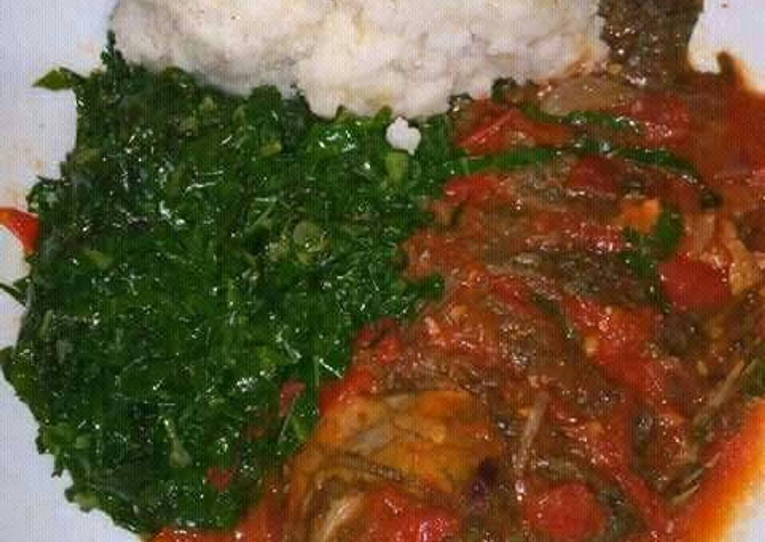 Wet fly fish with sukuma and ugali Recipe by Sheni Nginda - Cookpad