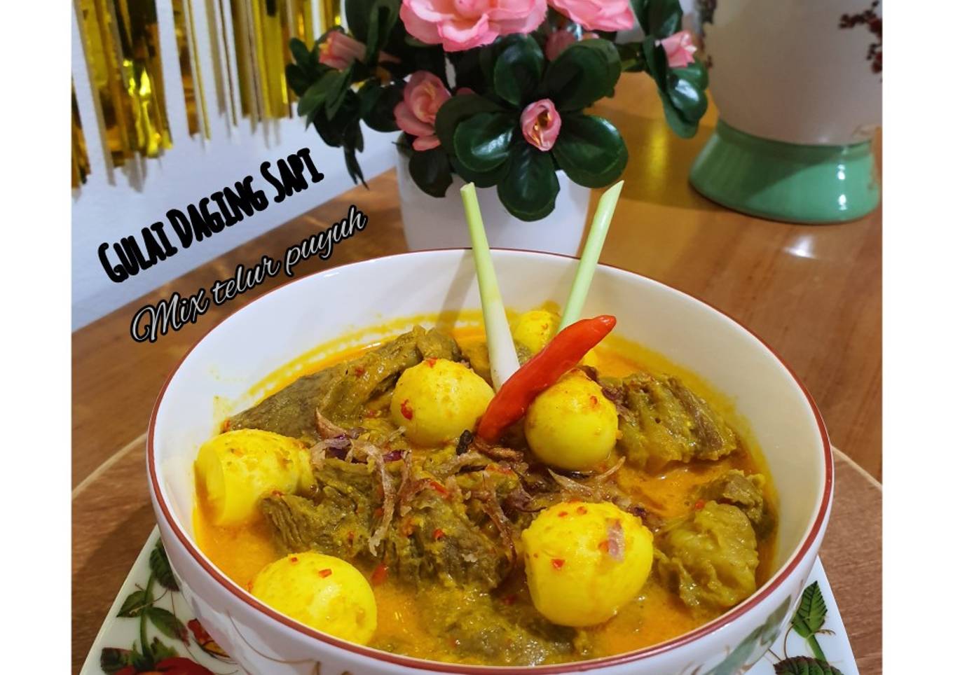 Simak Rahasia Masak Gulai Daging Sapi Mix Telur Puyuh Homemade