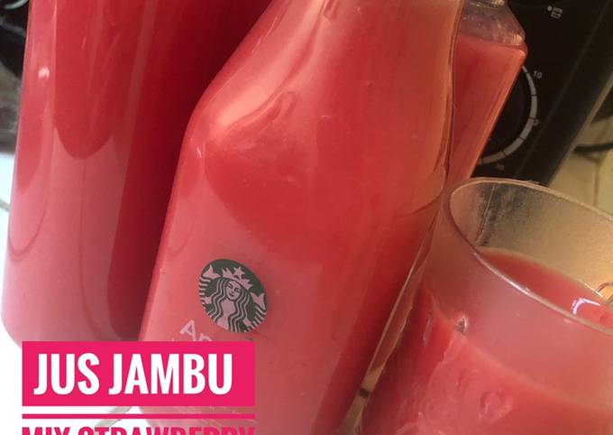 Resep Jus Jambu Biji (mix Strawberry & Jeruk) oleh Maryam ...
