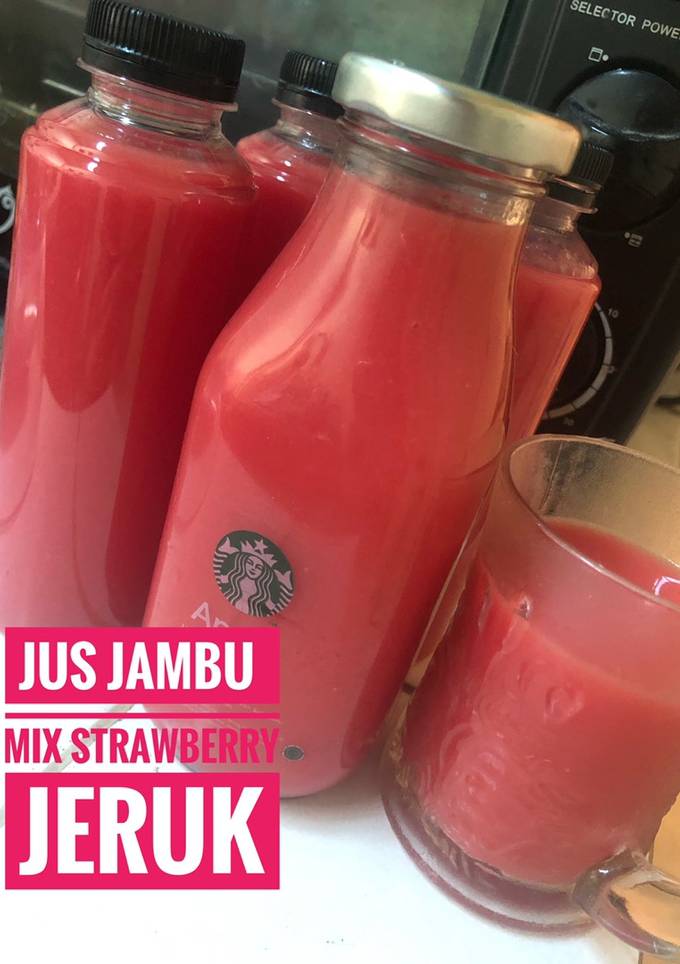 Resep Jus Jambu Biji (mix Strawberry & Jeruk) oleh Maryam ...