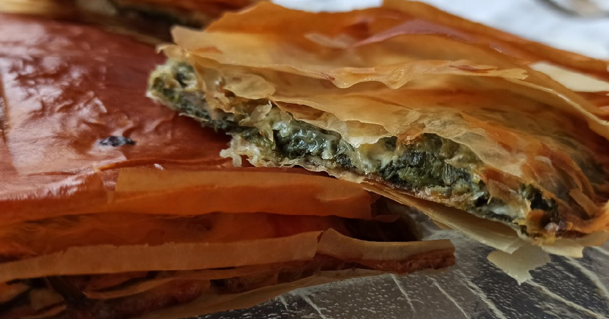 Spanakopita. Pastel Griego De Espinacas Receta de Ir CrM
