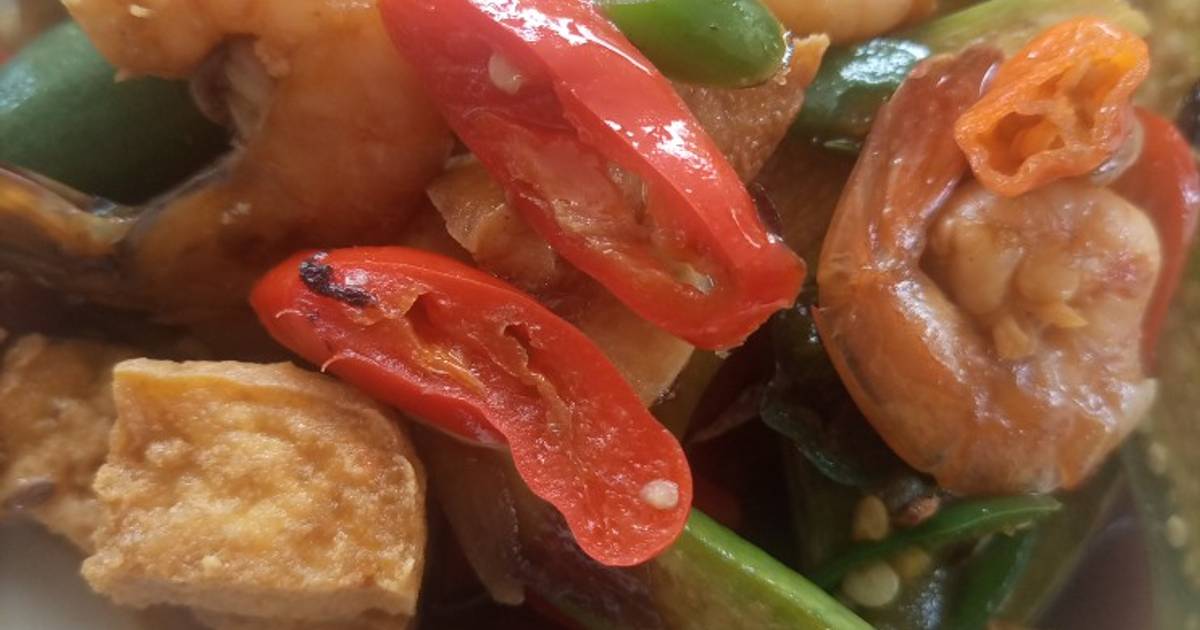 Resep Tumis tahu tauco udang terong jari oleh tommy wiriadi putra - Cookpad