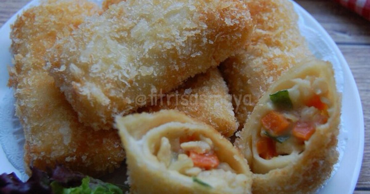 Resep risol ragout ayam segitiga rumahan enak dan mudah - Cookpad