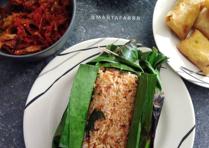 Resep Nasi bakar oncom kemangi oleh marta - Cookpad