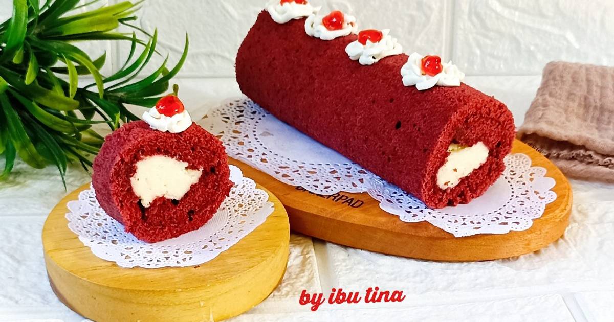 Resep Red Velvet Roll Cake oleh Ibu Tina - Cookpad