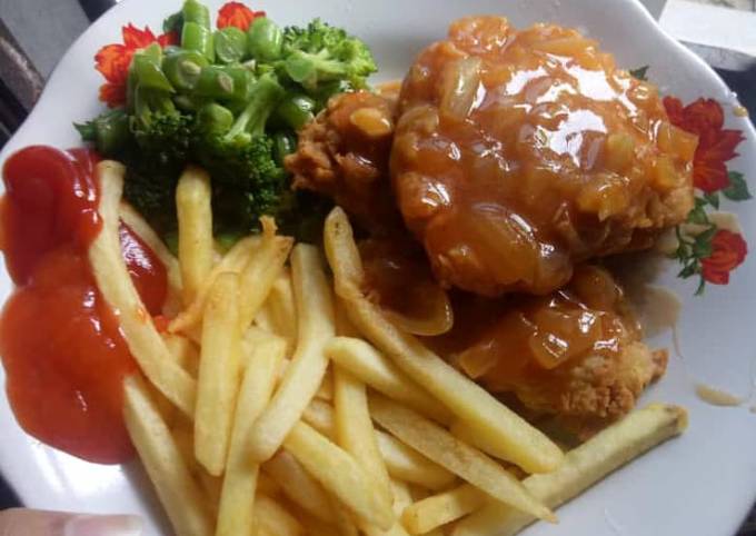 Resep Crispy chicken steak oleh Yara - Cookpad