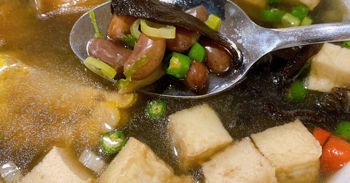 Resep Sup Kacang merah tofu jamur jagung Vegan oleh Yenni Gunawan - Cookpad