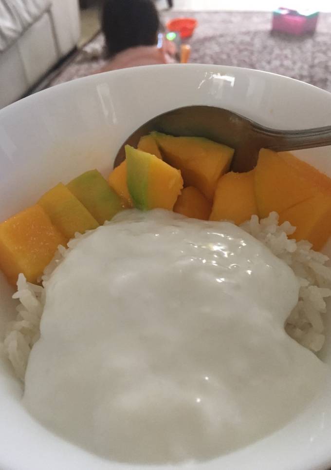 Resep Mango Sticky Rice / Nasi Ketan Mangga oleh Icha - Cookpad
