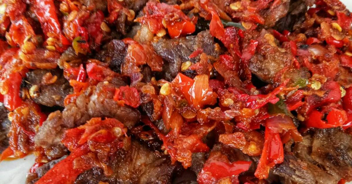 Resep Dendeng sapi balado oleh Aprila Sari - Cookpad
