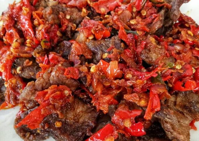 Resep Dendeng sapi balado oleh Aprila Sari - Cookpad