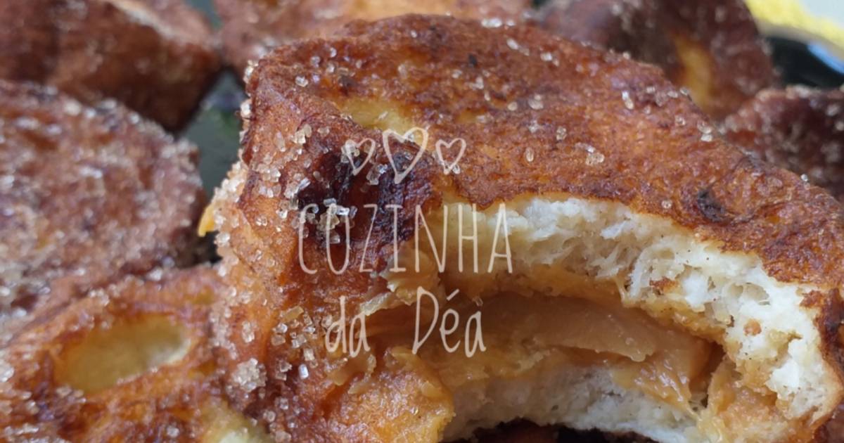 Rabanada recheada com doce de leite Receita por Cozinha da Déa - Cookpad