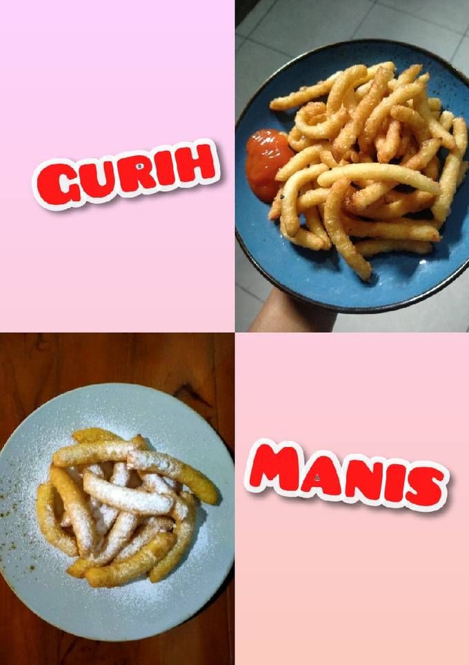 Resep 52.Curros kentang manis/gurih oleh Mirna BenyWidodo - Cookpad