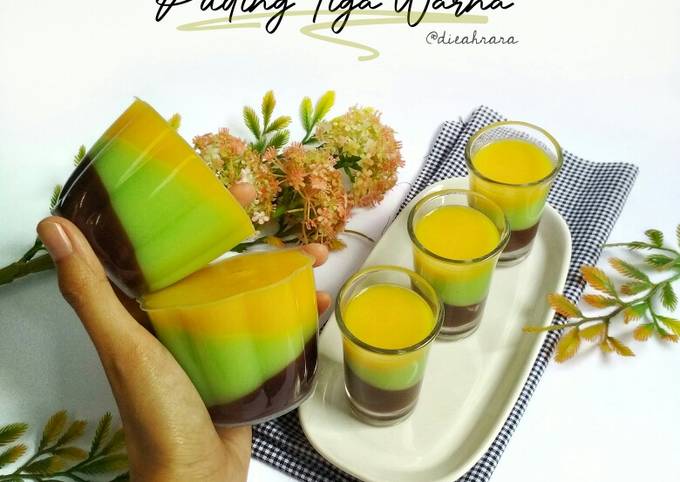 Resep Puding Tiga Warna 🍮 oleh Dieah Rara - Cookpad