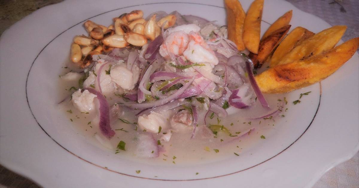 Ceviche de pescado y Camarón Receta de Memo Fernández- Cookpad