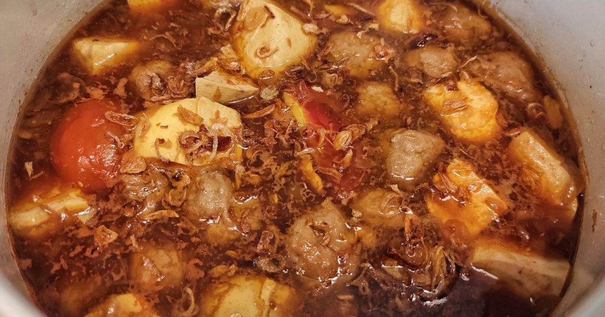 Resep semur daging giling dan tahu rumahan enak dan mudah - Cookpad