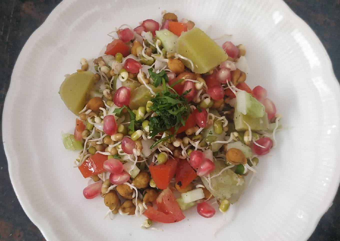 How to Make Award-winning Mix sprouts sweet potato salad - Food Holic