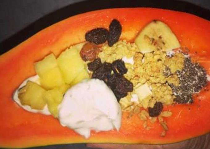 Snack de papaya Receta de Karen Sánchez- Cookpad