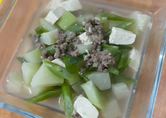Resep Sup Labu Buncis dengan Daging Giling & Tahu oleh Agit Diyanita ...