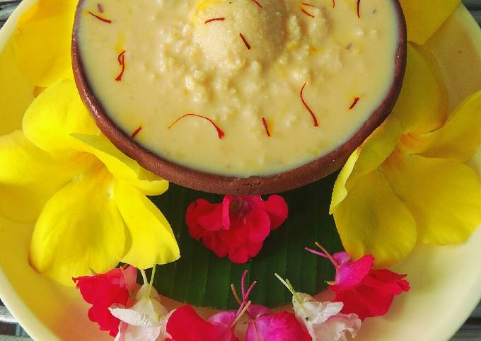 Rasgulla in Rabri Recipe by Moumita Nandi - Cookpad