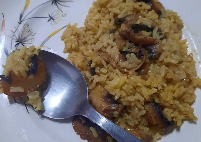 Arroz con azafran y hongos (tipo risotto) Receta de La profe Luisa- Cookpad