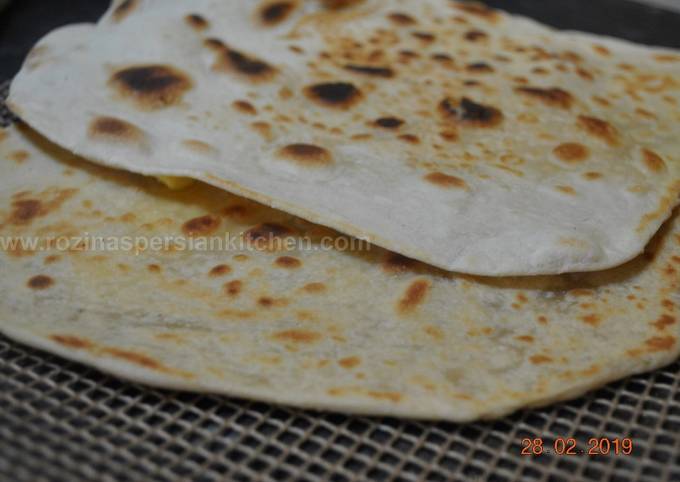 Flat Naan Bread نان تافتون Recipe by Rozina Dinaa - Cookpad