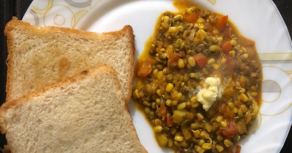 Sprout Mung Bhaji Recipe by Dr Vidyashree - Cookpad