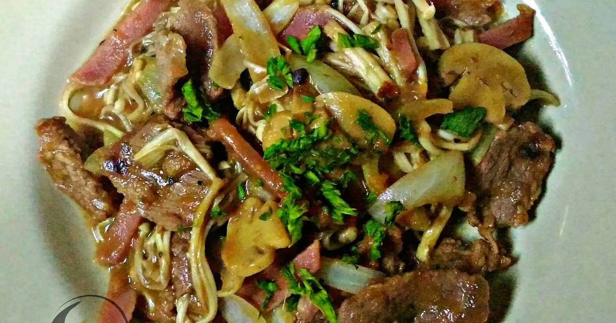 Resep Enoki Daging Sapi oleh apil aprul - Cookpad