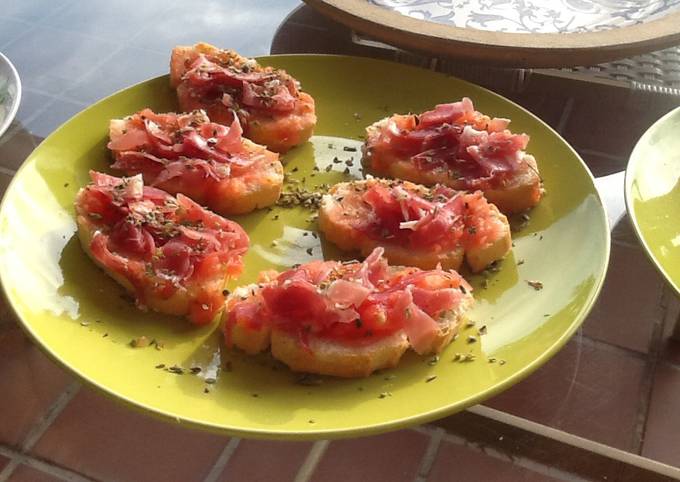 Rebanadas de tomate y jamón Receta de Chefita anónima- Cookpad