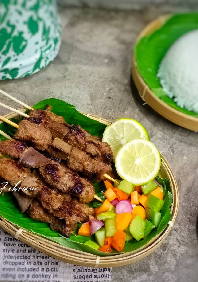 Resep Sate Sapi Bumbu Kacang (Pakai Teflon) oleh Widiya Febriani - Cookpad