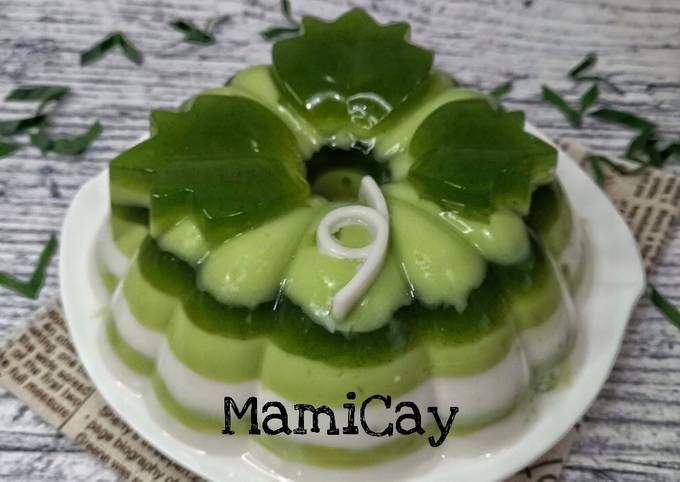 Resep Puding Lapis Pandan oleh Desfita_MamiCay - Cookpad
