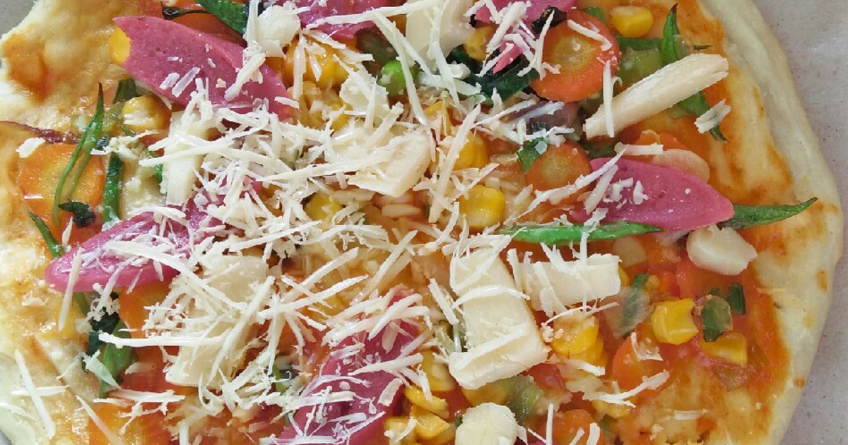 Resep Pizza Sayur Tanpa Daging oleh Yossi Dio - Cookpad