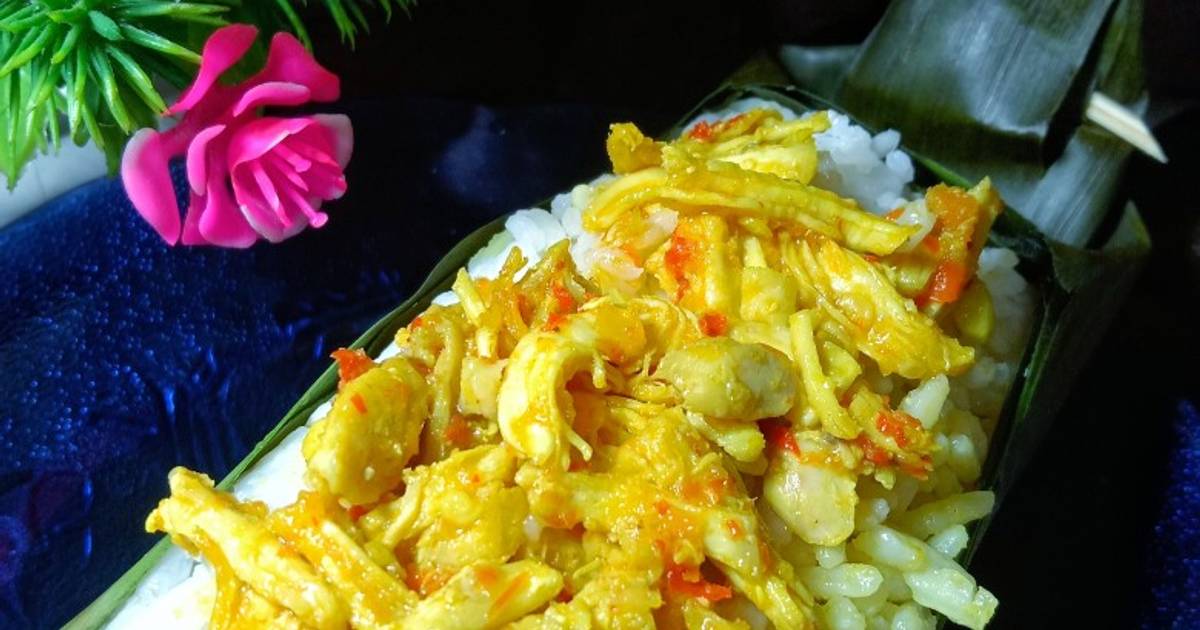 Resep Nasi Bakar Ayam Suwir Pedas Oleh Moms Azalea Cookpad