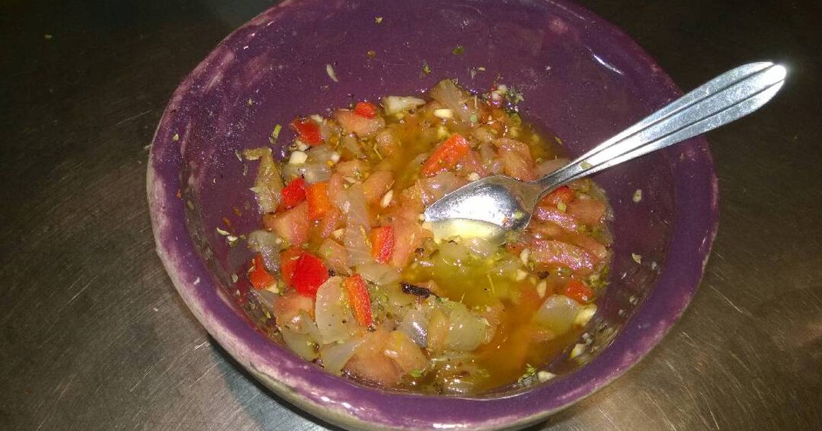 Salsa Criolla con un toque propio Receta de Pajarito Mirón- Cookpad