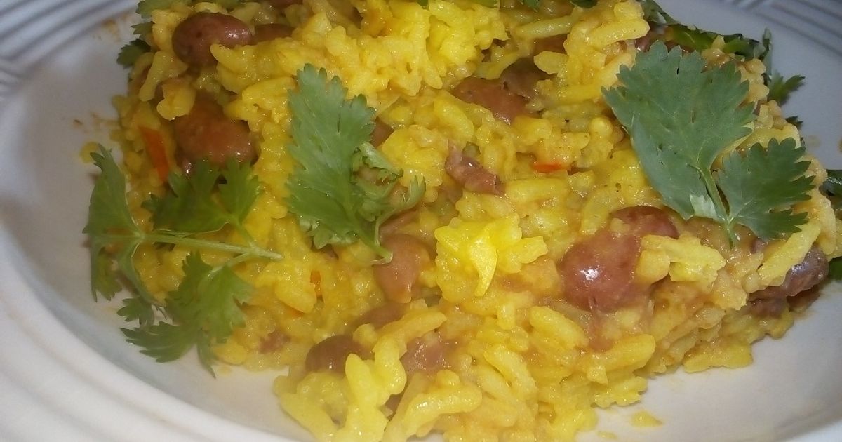 Turmeric Rice With Beans#Weeklyjikonichallenge Recipe by Beryl otieno - Cookpad