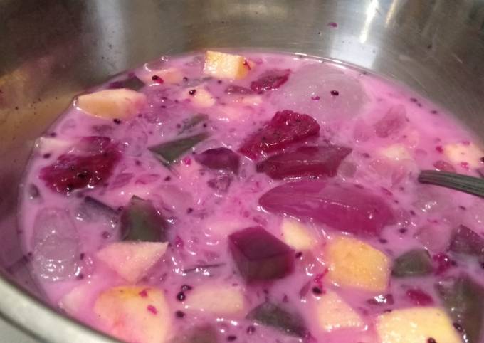 Resep Sop buah naga sirup marjan oleh DevitA - Cookpad