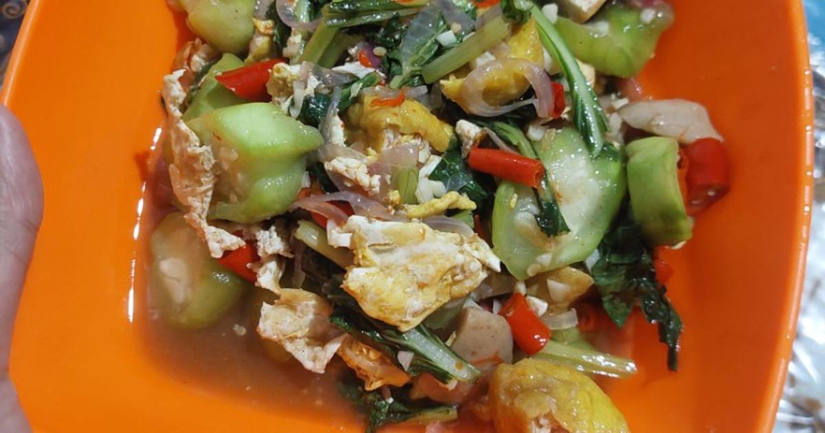 Resep Oseng sayur oyong campur oleh indah - Cookpad
