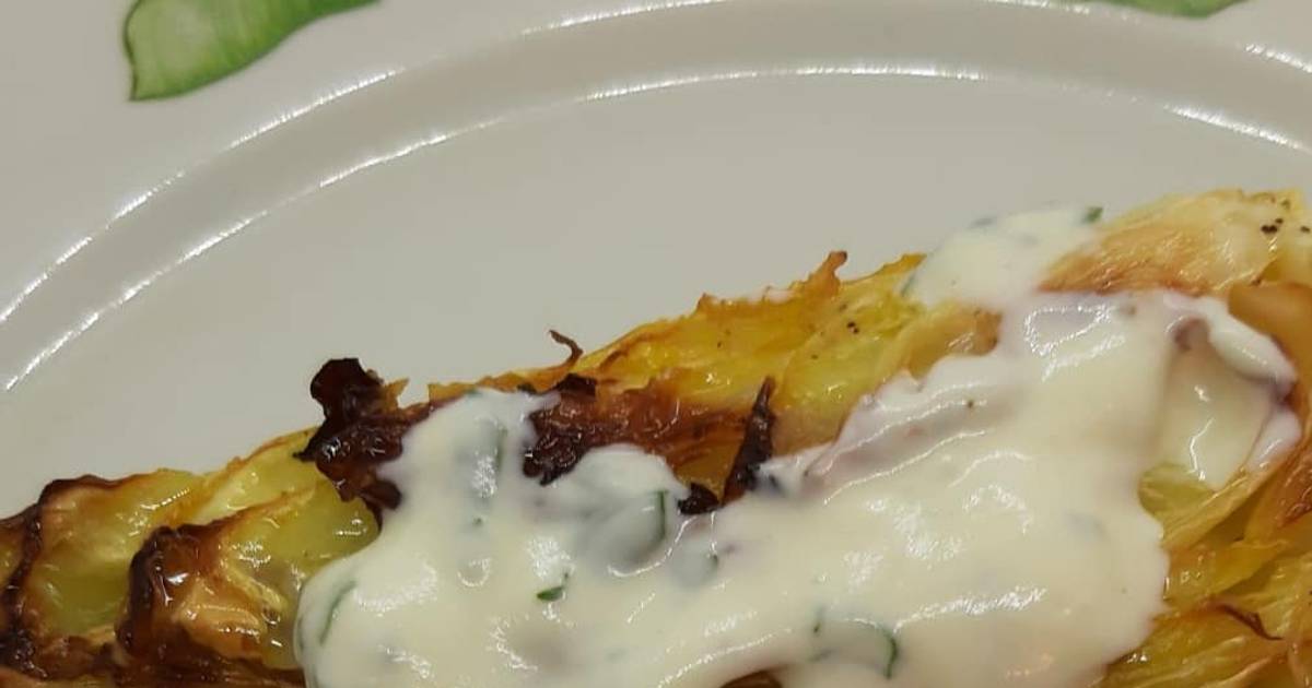 Repollo gota al horno con salsa cremosa de albahaca Receta de Federico ...