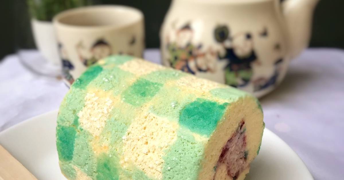 Resep Gingham Roll Cake oleh Trienza Ririn - Cookpad