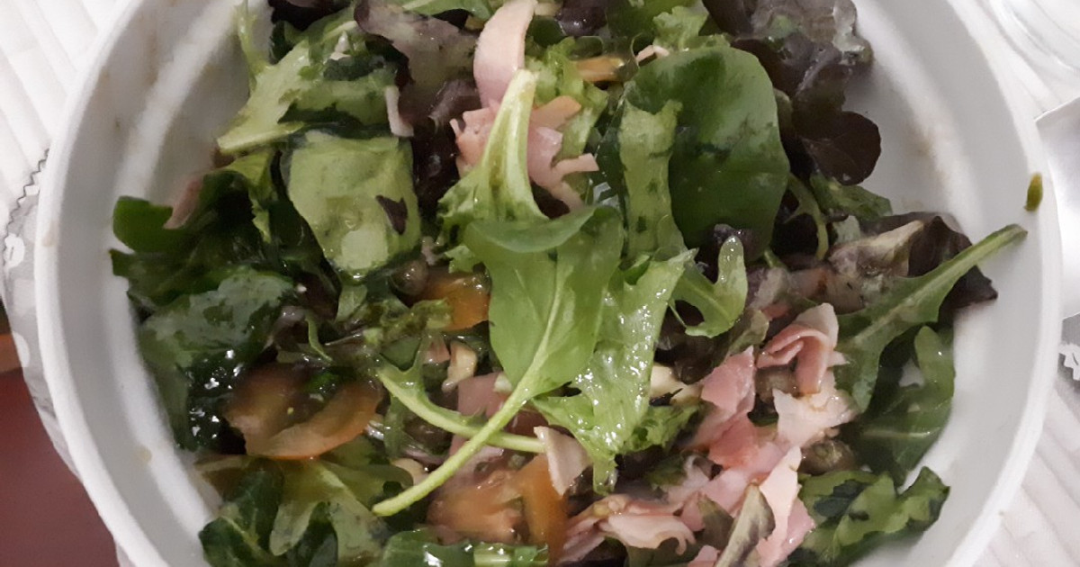 Ensalada Mezclum Con Bacon Receta de Raquel Nieto Martínez - Cookpad