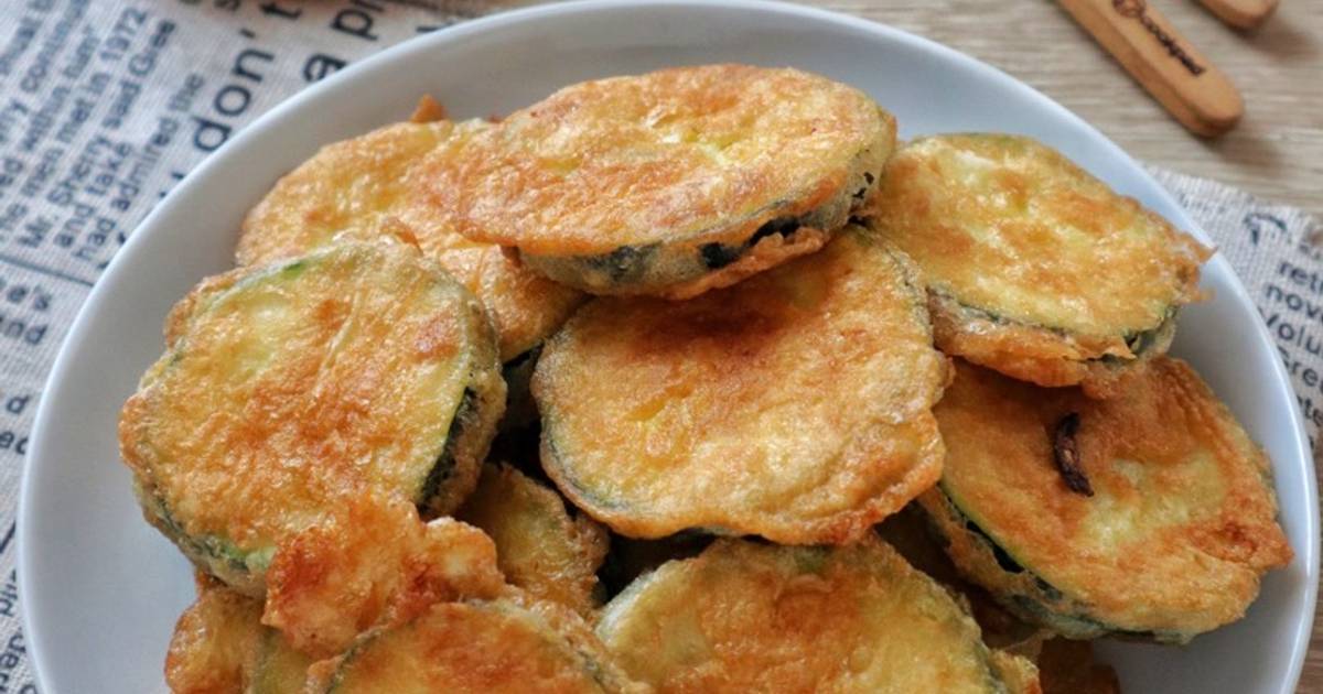 Resep Korean Fried Zucchini (Zukini Goreng ala Korea) oleh OpiBun - Cookpad