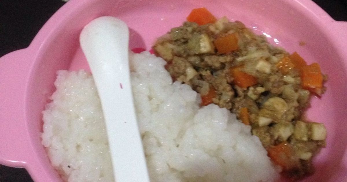Resep Mpasi Nasi Tim Daging Sapi Tofu Wortel 11m+ oleh Shelly Andina ...