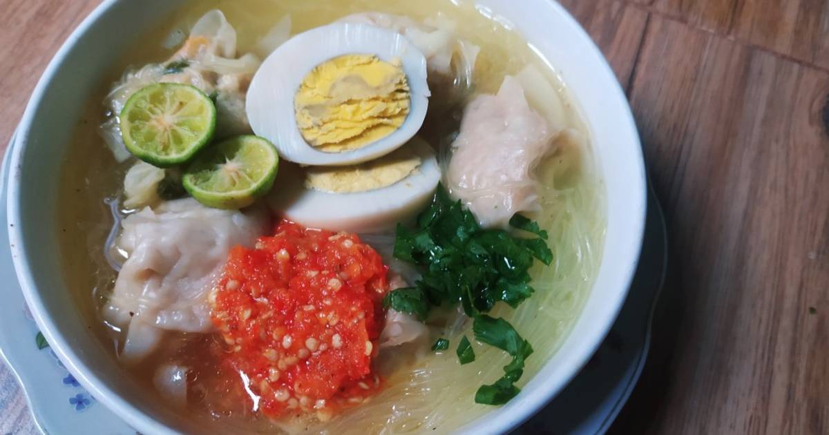 Resep 22.Sup pangsit kuah bakso oleh Bahagia Kautsar - Cookpad