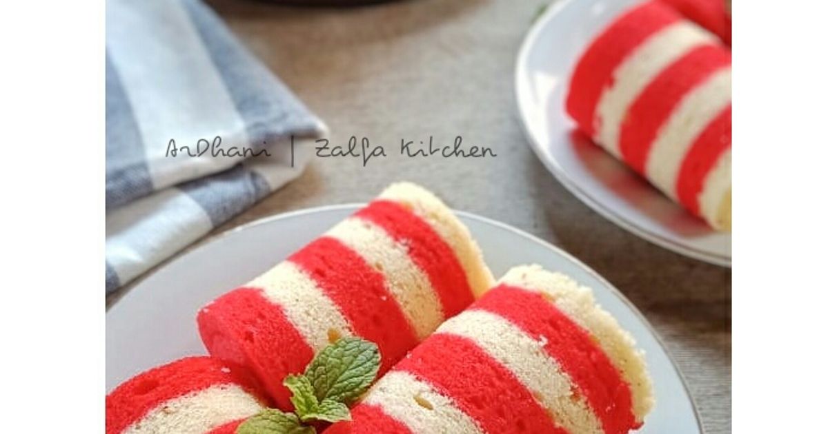 Resep Mini Roll Cake Kemerdekaan oleh Ardhaniluvnabva - Cookpad
