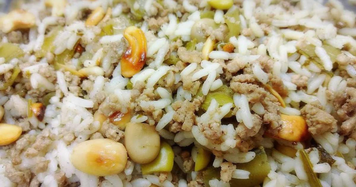 طريقة عمل طريقة عمل ارز فول أخضر لحم مفروم - 104 وصفة سهلة وسريعة - كوكباد