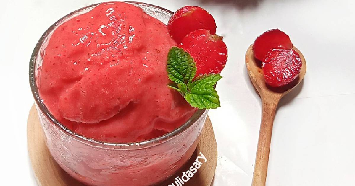 84 resep es sorbet strawberry enak dan mudah - Cookpad
