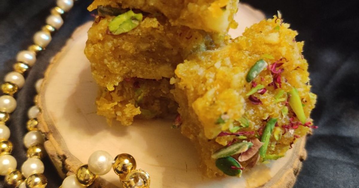 The Yellow Burfi Recipe by Sangita Kalra - Cookpad