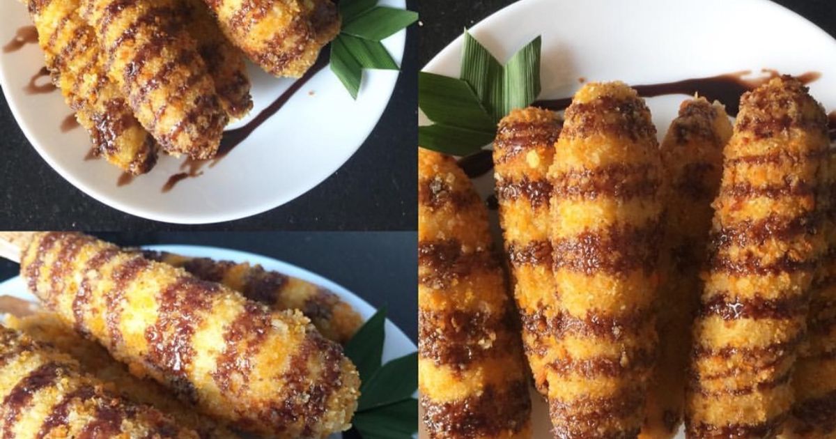 Resep Stik Pisang Krispi Coklat Lava oleh Evi Nafiatul Arif - Cookpad