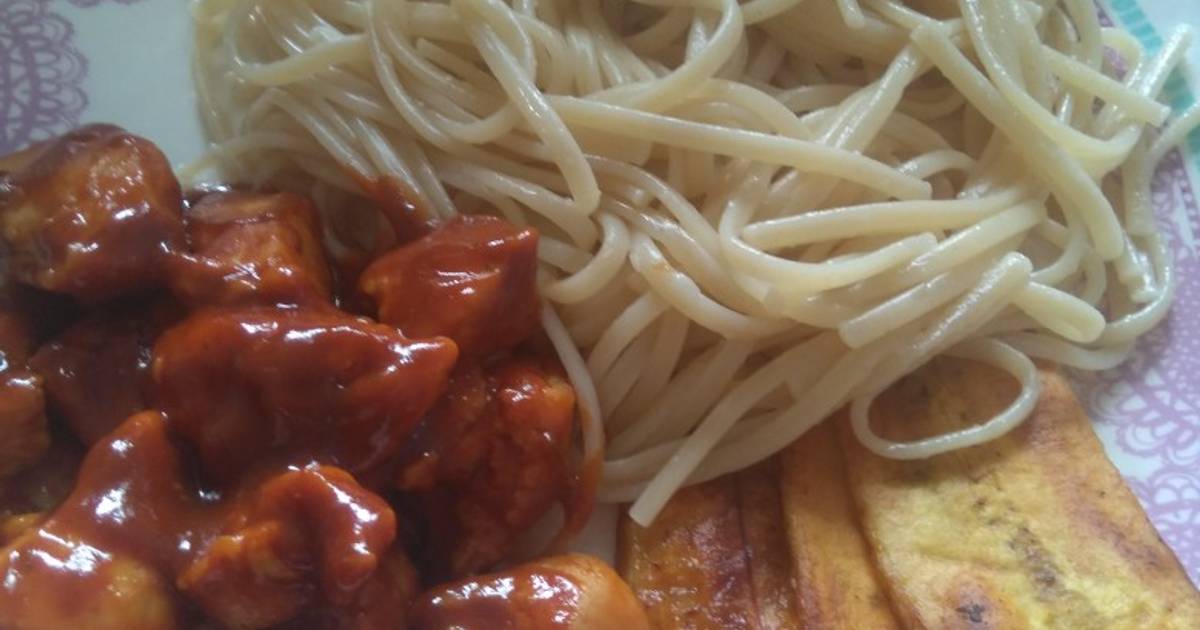 Pechuga de pollo con salsa BBQ Receta de Carlina Amundarain- Cookpad