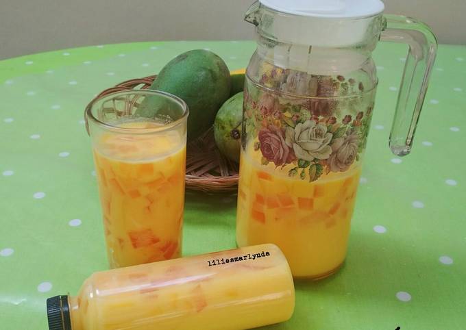 Resep Es Mangga Susu Sederhana oleh Lilies Marlynda - Cookpad